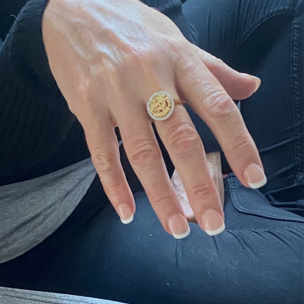 14k Yellow Gold Shema Israel Diamond Ring, Jewish Engagement Ring ...