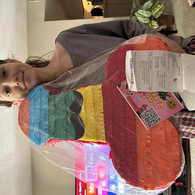 Custom Made Number Three Pinata With Blue Bow and Apple Accent - Etsy