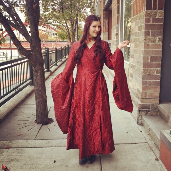 Melisandre Costume Red Cloak Cosplay Sorceress Medieval Dress - Etsy