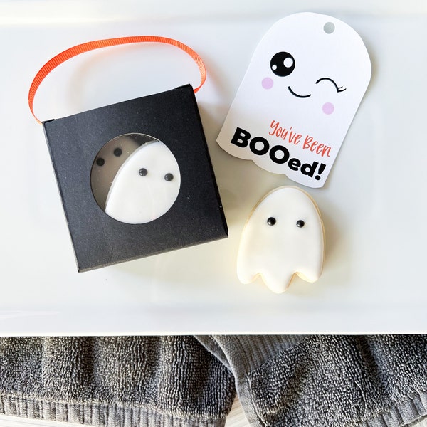 PRINTABLE You've Been Booed! Happy Halloween! Cute Ghost Gift Tag ...