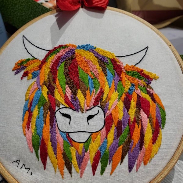 Embroidery Kit - Highland Cow Embroidery Kit - Etsy UK