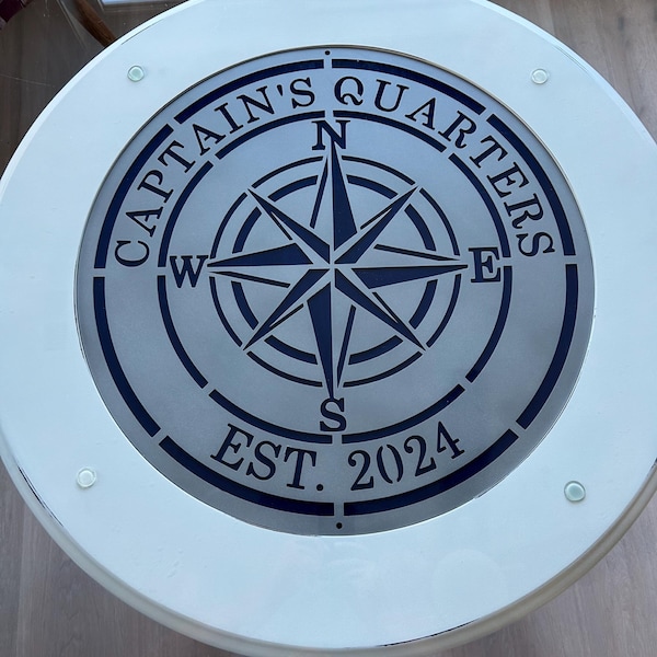 Personalized Compass Rose Metal Sign - Personalized Gifts - Wall Art ...