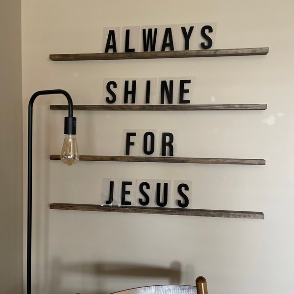 Extra Letter Set + Picture Pack Option for Letter Ledges | Black or ...