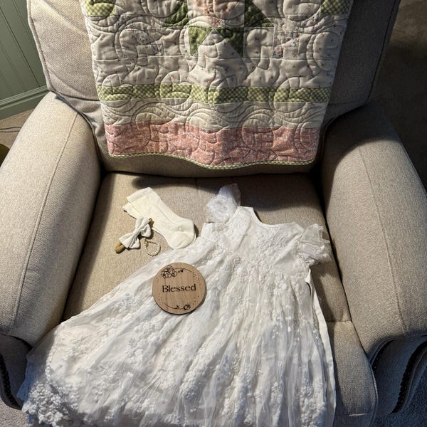 The Maely Gift Set - Baby Girl Blessing Day/ Christening Baptism Dress ...