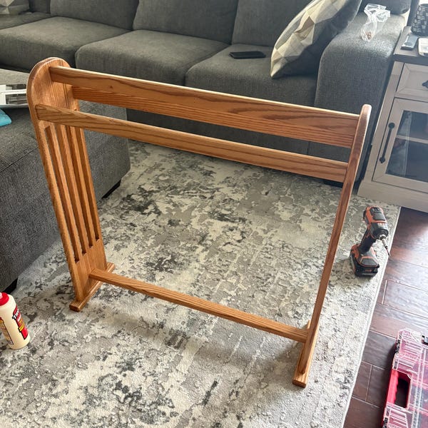 Oak Misson Style Quilt Rack - Etsy