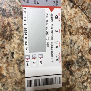 Concert Gift Scratch off Ticketsecret Message-vacation Reveal-surprise ...