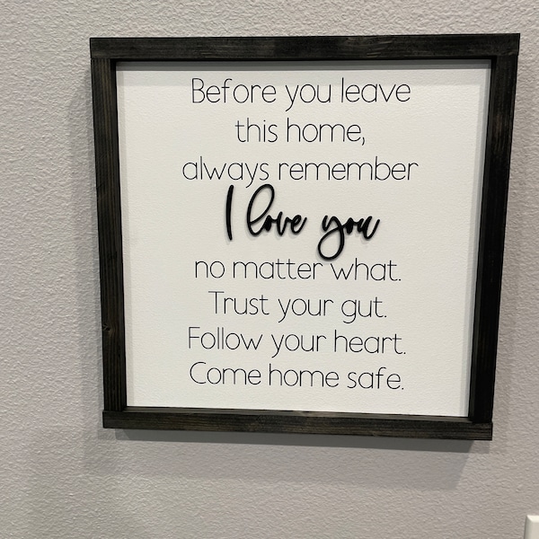 Before You Leave This Home - Entryway Decor - Sign for Kids and ...