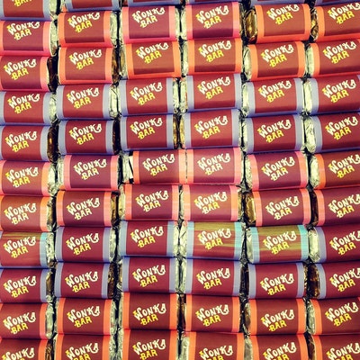 Willy Wonka Mini Chocolate Bar Wrapper & Golden Ticket - Etsy