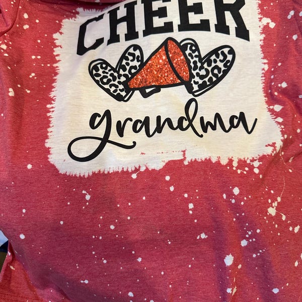 Cheer Mom Personalized Bleach T Shirt for Women, Add Your Own Photo ...