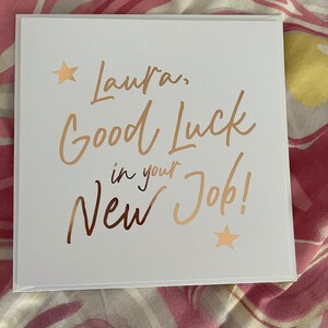 Personalised New Job Good Luck Card - Best of Luck Card, New Job Card ...
