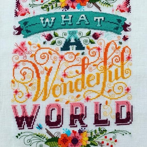 Wonderful World - Modern Cross Stitch Pattern (digital Format - PDF) - Etsy