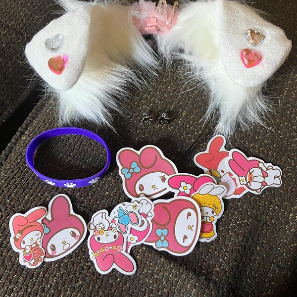 Purple Black ‘ Crystals “ Pastel Kawaii Emo Goth Choker Necklace Collar ...