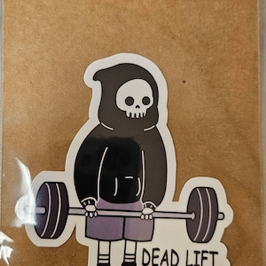 Dead Lift Sticker, Funny Vinyl Sticker, PREMIUM Quality, Laminated ...