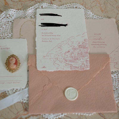ONE Set of Personalized Keepsake Stationery or Invitation Suite for ...
