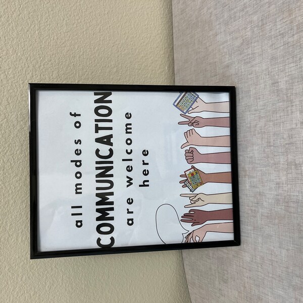All Modes of Communication Are Welcome Here Poster, Speech Language ...