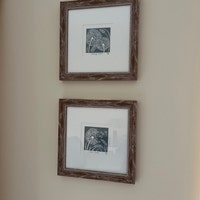 Green Daisies Patterned Lino Print, Floral Handmade Print, Daisy Block ...