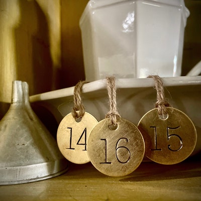 Custom Hand Punched Hotel Room Numbers Locker Numer Tag - Etsy