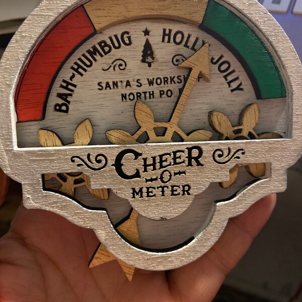 CHEER-O-METER Ornament SVG 2024 Laser Cut Files for Glowforge Laser ...