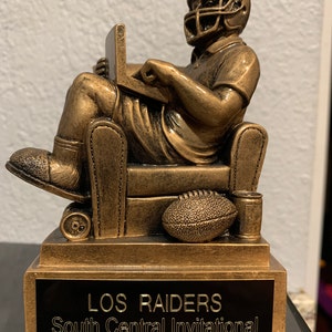 Fantasy Football Armchair Quarterback Trophy/award Free Engraving - Etsy