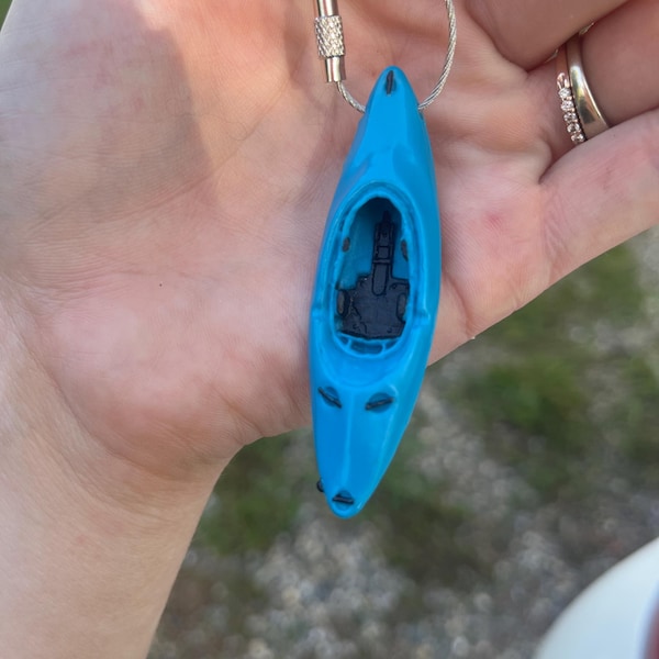 Whitewater Kayak Keychain - 5 Colors - Flexible Plastic PVC With ...