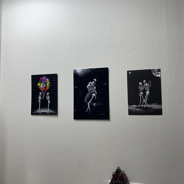 Siren. Art Print. Skeleton Dark Mermaid, Skull Art, Surreal Gothic Home ...