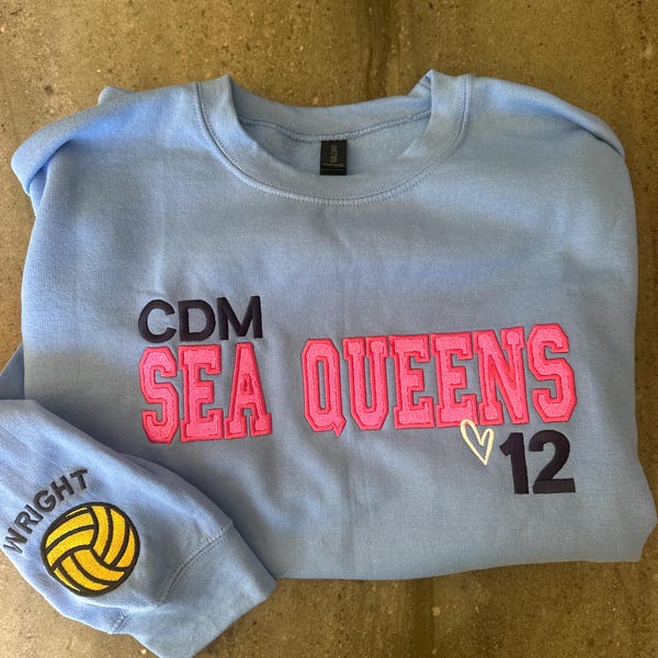 Custom Chain Stitch Embroidery Sweatshirt: Personalized Sports Team ...
