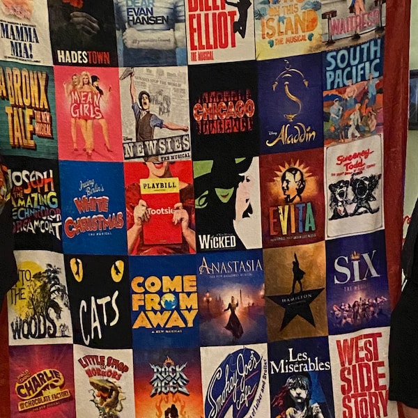 Custom Broadway Musical Theater Fan Blanket- Customize With Favorite ...