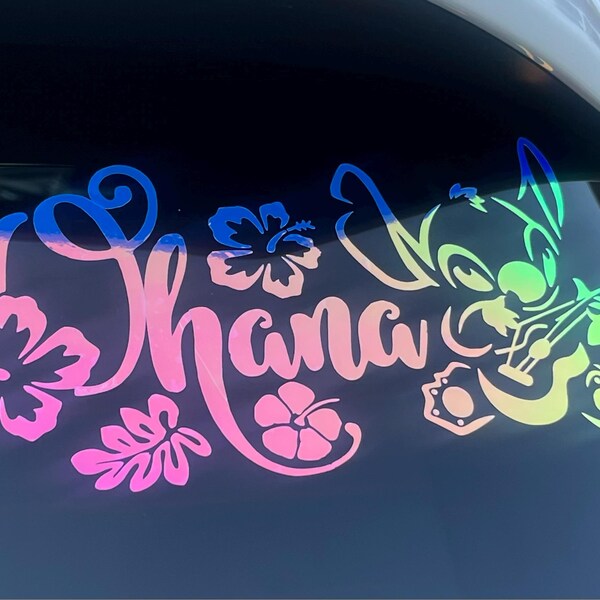 Ohana & Stitch Vinyl Decal | Disney Decal | Car Window Decal | Laptop ...