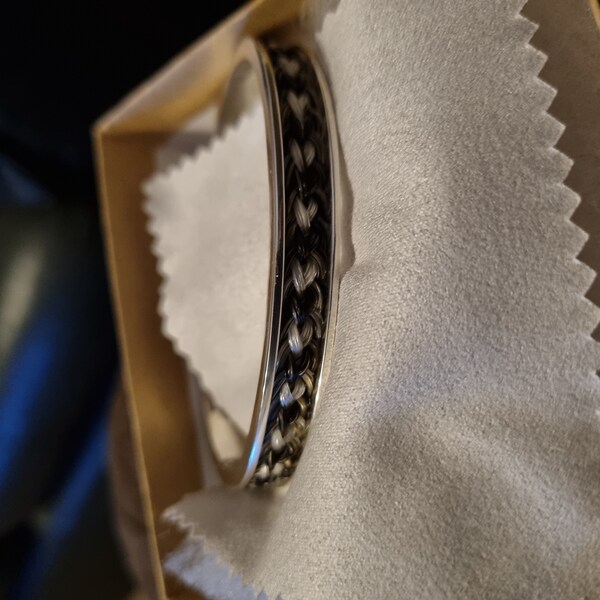 Horse Hair Cuff Bracelet - Solid Sterling Silver With No Centerpiece ...