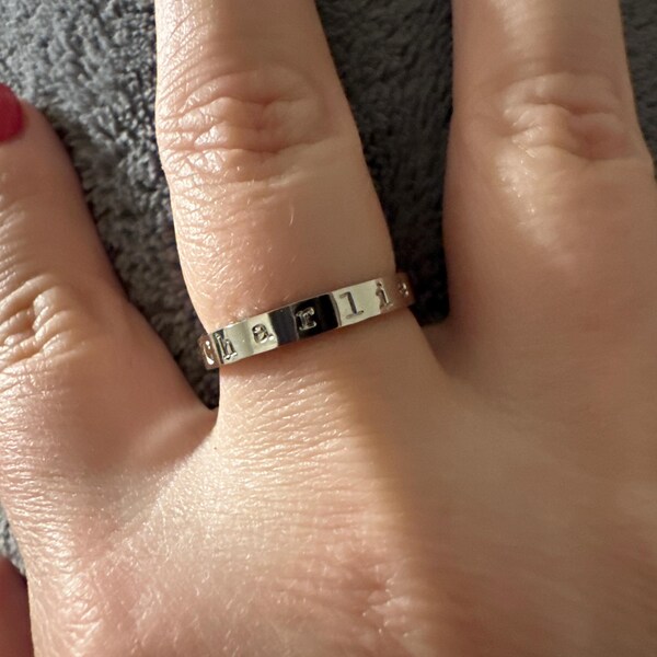 Custom Ring Personalized Ring Your Words Ring Custom Text Ring ...