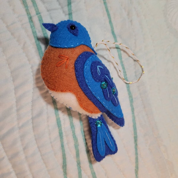 Felt Bluebird Heirloom Ornament by Squishycutedesigns - Etsy