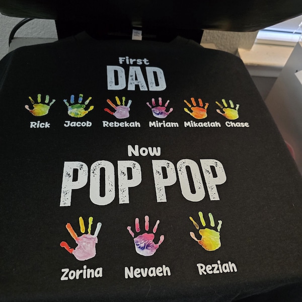 First Dad, Now Grandpa, Pop Pop, Papaw, Pops, Papa Png Custom - Etsy