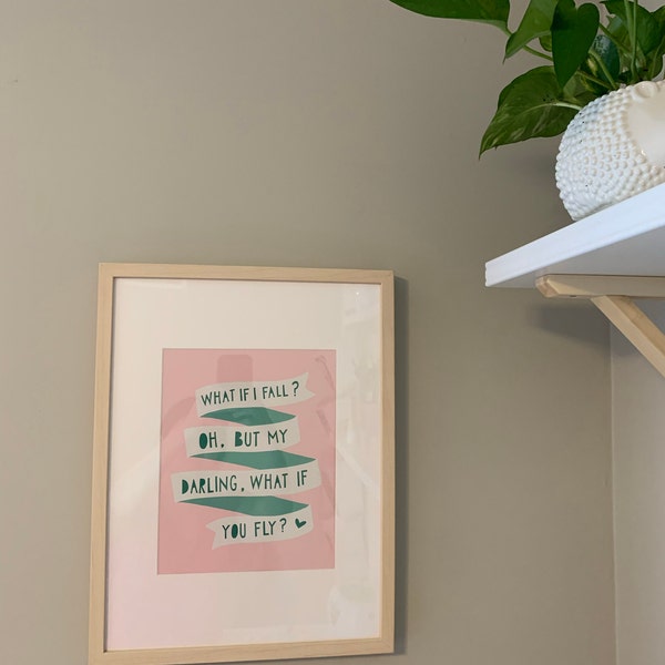 What If I Fall? Oh My Darling What If You Fly? Print Unframed ...