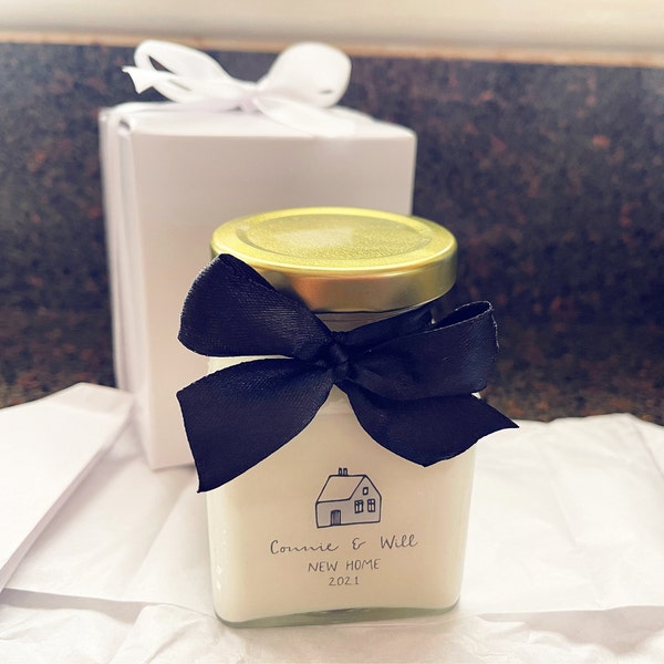 New Home Candle - First Home Gift - New Home Gift for Couples - Black ...