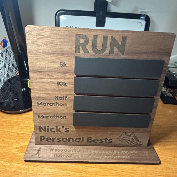 Personal Best Runner Gifts Running Frame PB Times Gifts for Runners ...