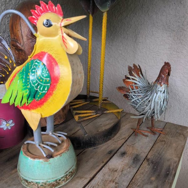 Kinetic Metal Owl Yard Stake Wind Spinner Rocker Rocking Whirly-gig ...