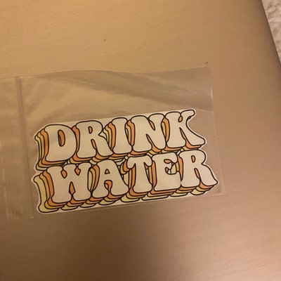 Drink Water Sticker Hydroflask Sticker Groovy Sticker VSCO Aesthetic ...