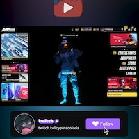 Animated Twitch Follow Button Pop-up Overlay for Stream for Obs ...
