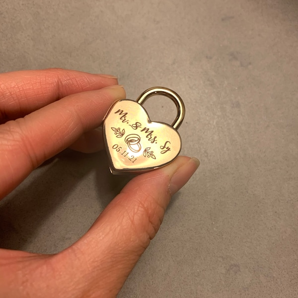Wedding Lock, Padlock With Key, Heart Lock, Love Lock, Custom Lock ...
