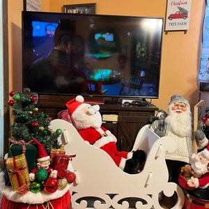 White Medium Sleigh Display - Etsy