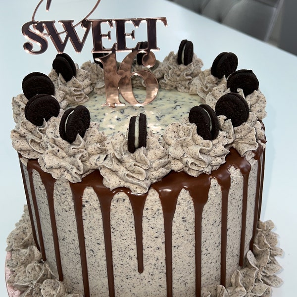 Personalised Birthday Cake Topper Name and Age 16th Topper Sweet 16 ...