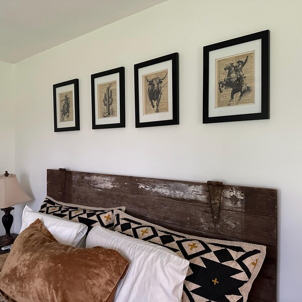 Cowboy Western Wall Themed Dictionary Print Set #1160 - Southwest Decor ...