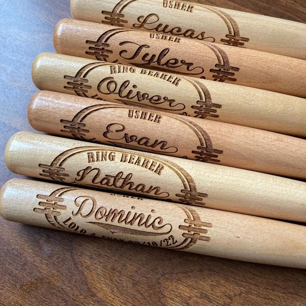 Ring Bearer Gift, Mini Baseball Bat, Personalized Bat, Coach Gift ...