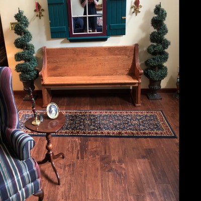 Dropped-arm Black Distressed Church Pew made to Order - Etsy