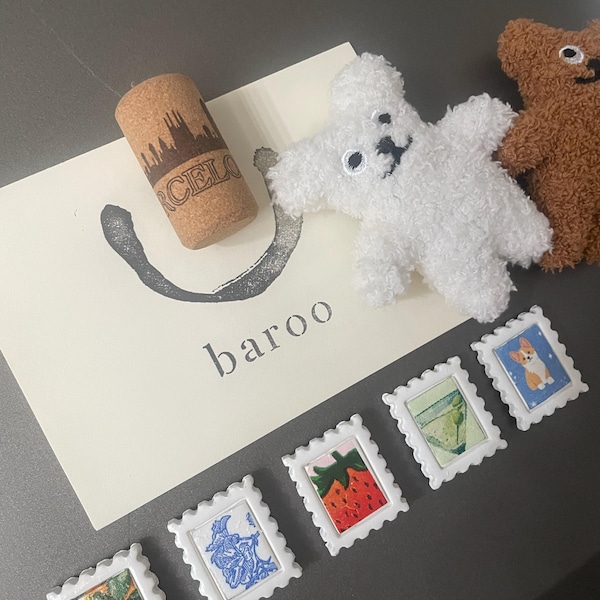 Assorted Stamp Magnets (set of 4) - Etsy