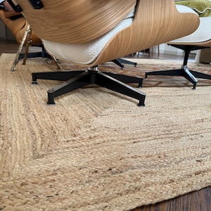 Extra Large Jute Rug in Warm White. Ecologic Jute and Herb Dye Rug ...