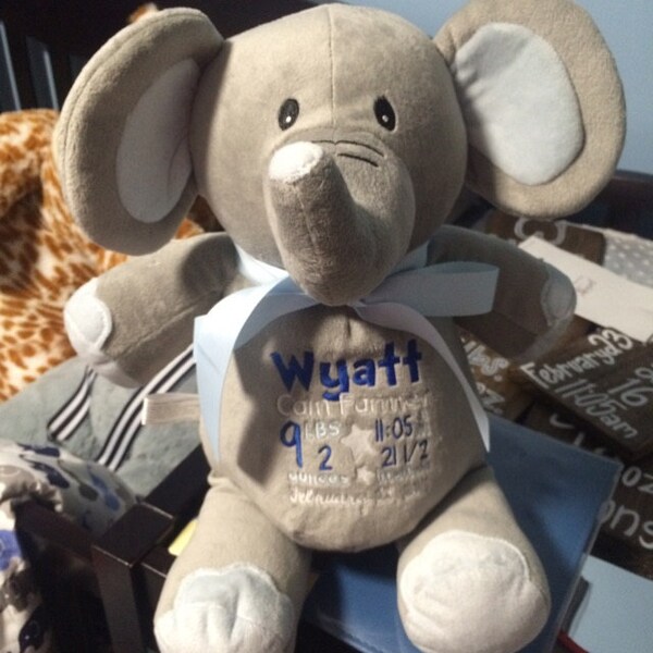 Baby Cubbies Personalized Stuffed BLUE Bear Adorable Baby Gift - Etsy