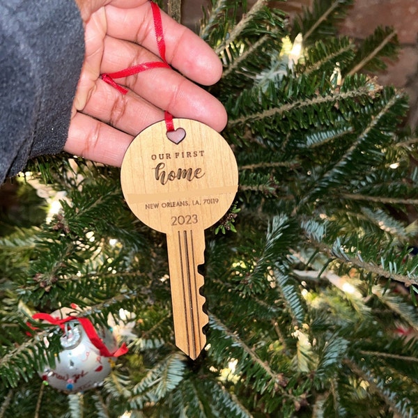 Key Shape Ornament New Home Ornament 2025 New House Ornament Our First ...