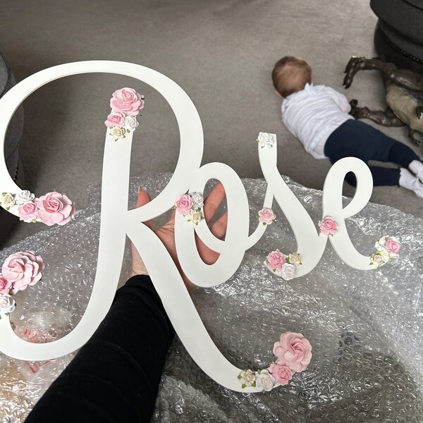 Large Name Sign, Large Name Sign for Nursery, Large Wall Art, Large ...