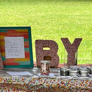 Game Guess How Many Sprinkles Are in the Jar Sprinkle Baby Shower ...